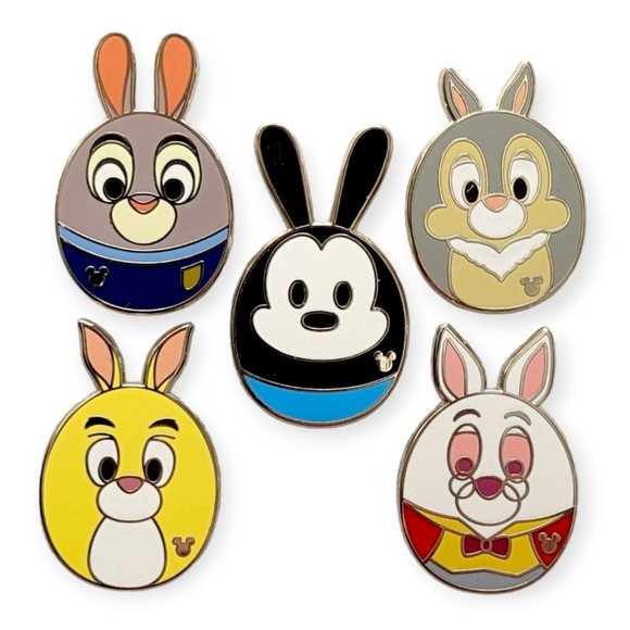 Disney | Jewelry | Disney Rabbit Eggs Pins Judy Hopps Thumper Oswald ...